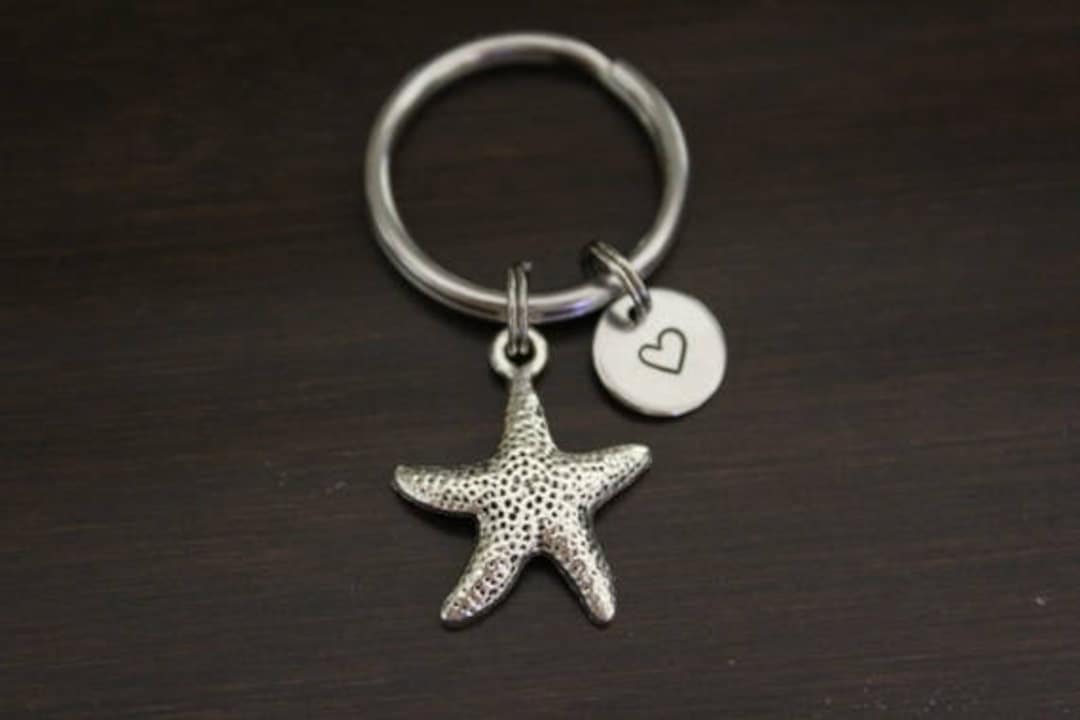 Starfish Key Ring/keychain/zipper Pull - Starfish Keychain - Starfish ...