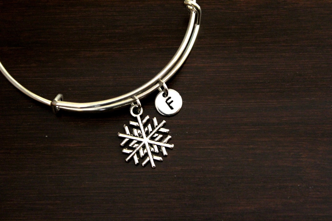 Snowflake Bangle Bracelet Snow Bangle Winter Let It Snow - Etsy New Zealand