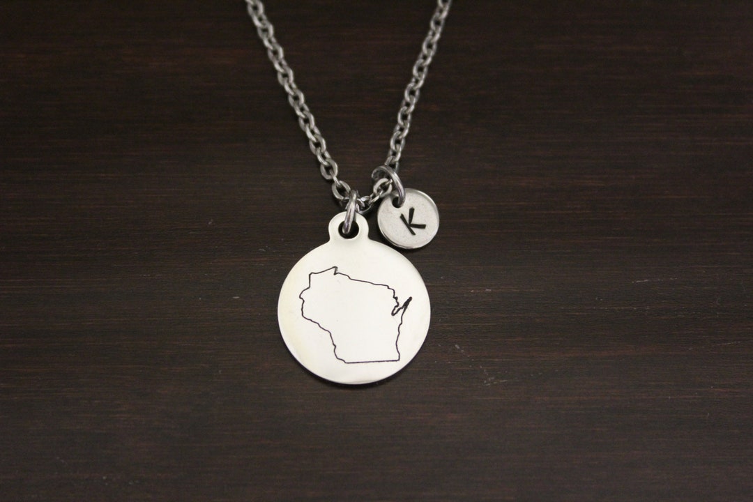 Wisconsin Necklace-wi Necklace-wisconsin Jewelry-wi Jewelry-wisconsin ...