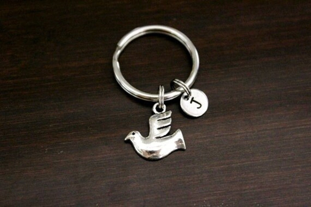 Dove Key Ring/ Keychain / Zipper Pull - Bird Gift - Bird Lover - Aviary ...