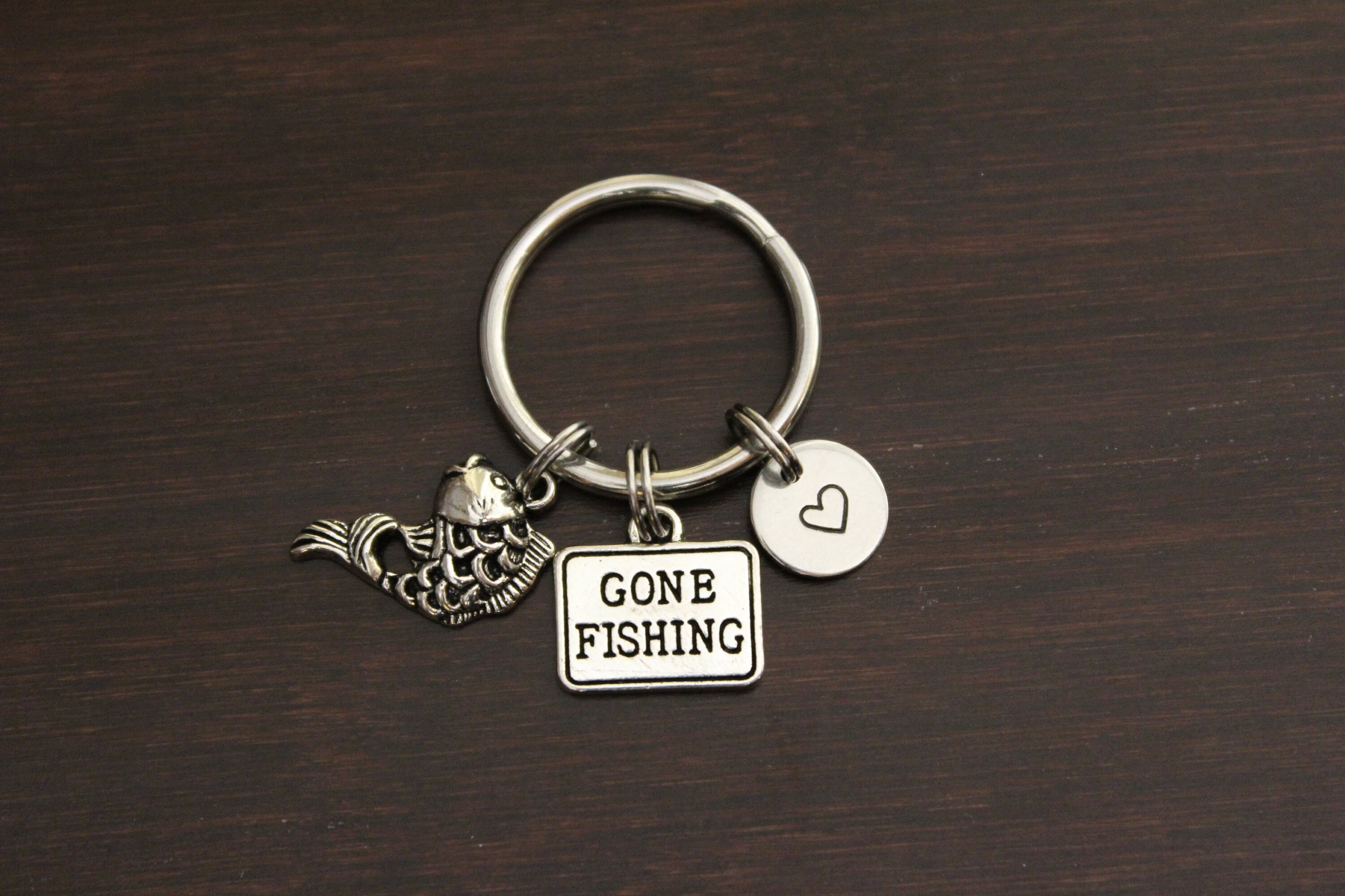 Gone Fishing Key Ring/ Keychain / Zipper Pull Fish Gift - Etsy