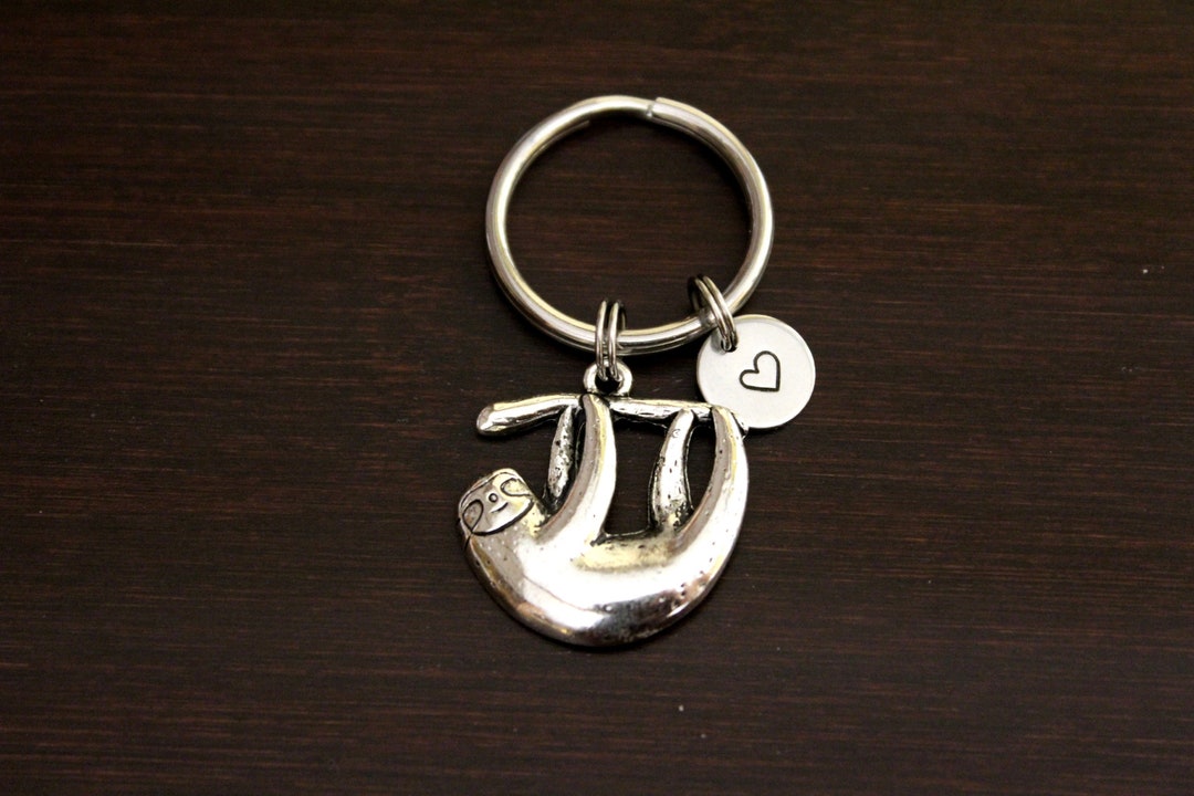 Sloth Keychain - Sloth Charm - Sloth Lover - Sloth Gift - Animal Lover ...