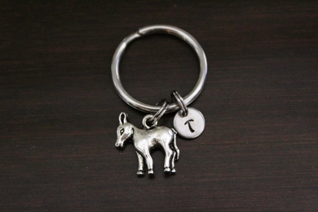 Donkey Key Ring/ Keychain / Zipper Pull - Horse Gift - Farm Animal ...