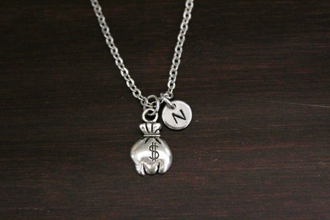 Money Sack Necklace - Money Bag Jewelry - Money Bag Necklace - Banker ...