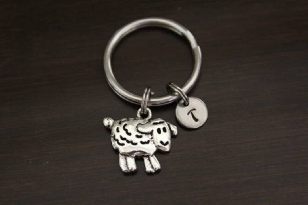 Sheep Key Ring/ Keychain / Zipper Pull - Sheep Keychain - Sheep Gift ...