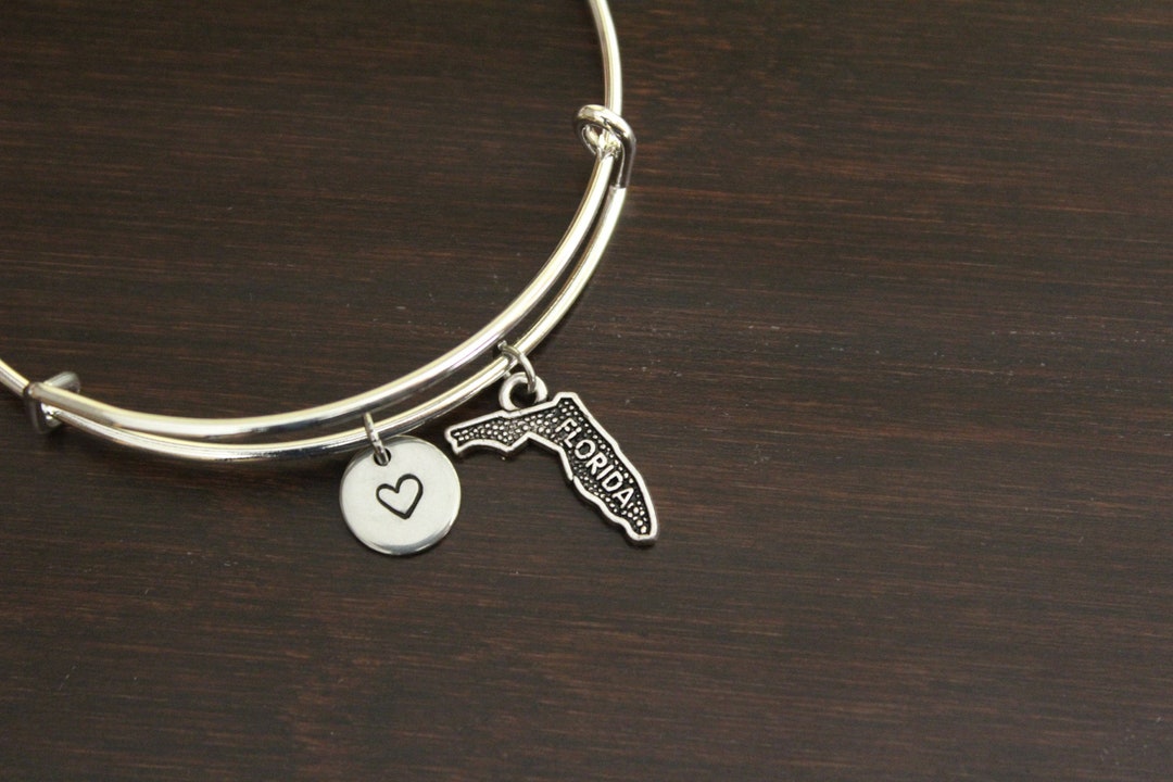 Florida Bangle - Florida Jewelry - Florida Lover - FL Bangle - FL ...
