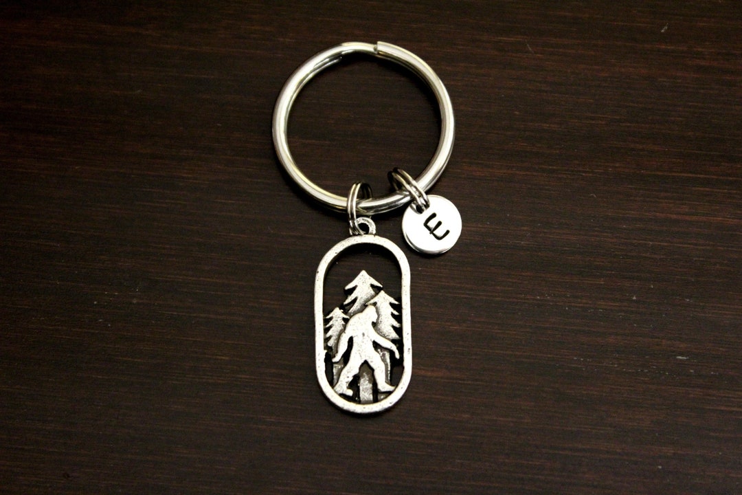 Sasquatch Forest Mountains Key Ring/keychain/zipper Pull-sasquatch ...