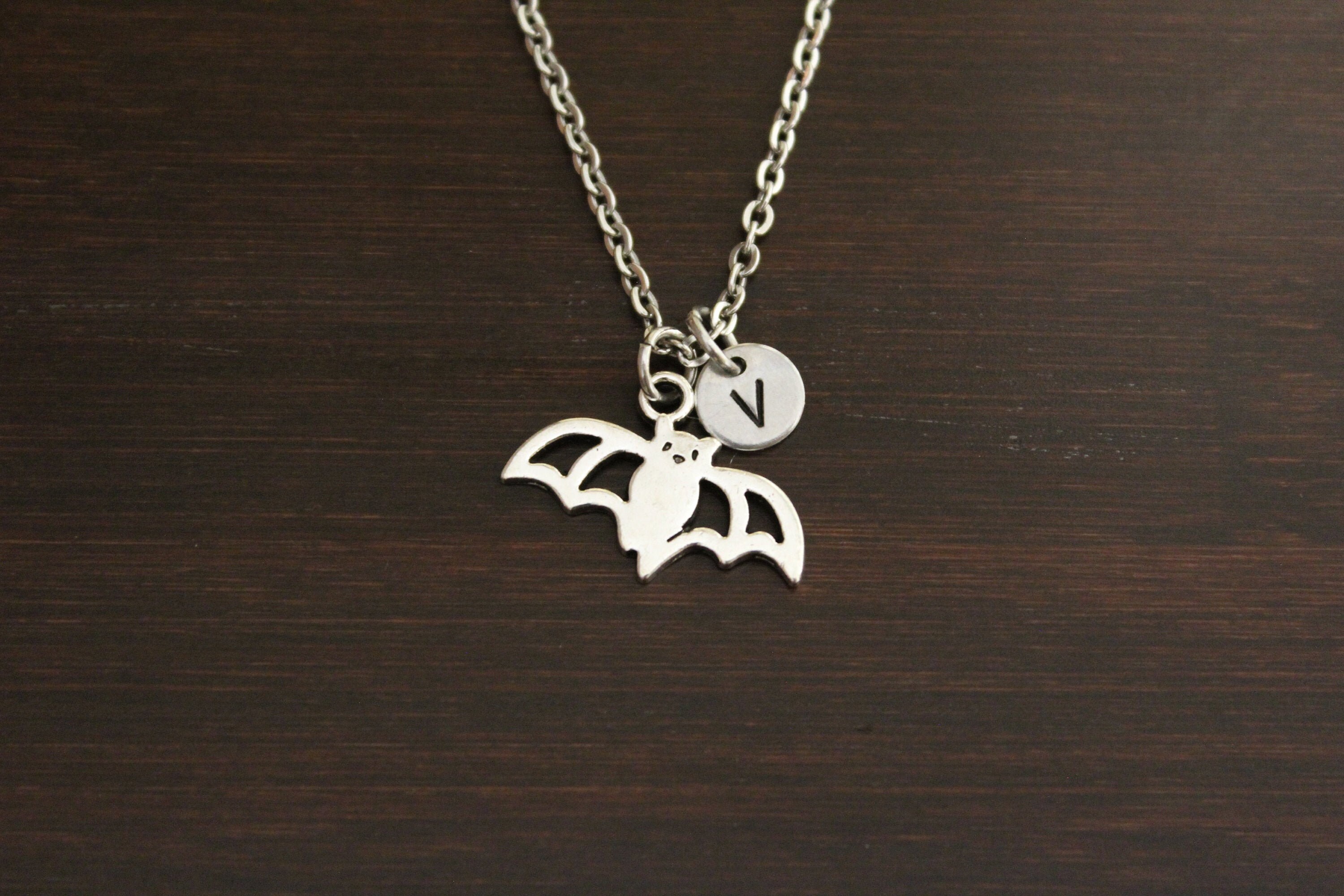 Bat Necklace Bat Jewelry Bat Lover Vampire Jewelry - Etsy