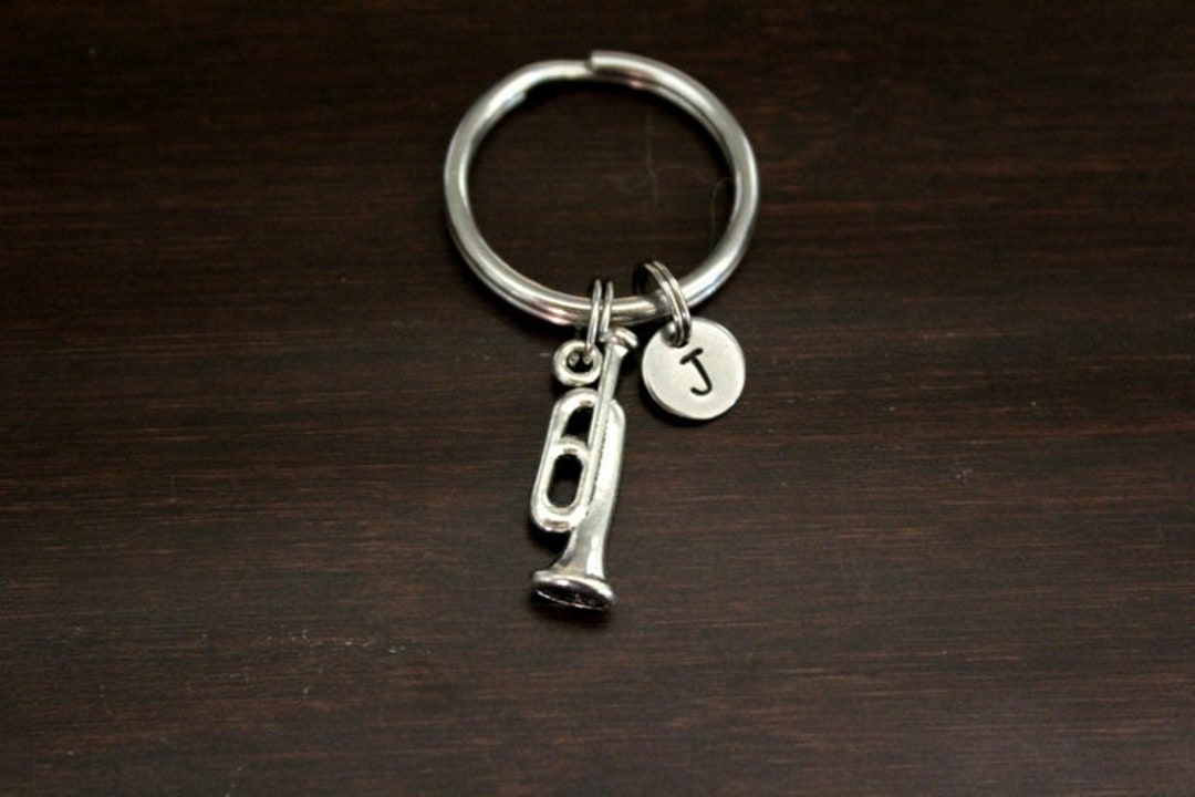 Trumpet Key Ring/ Keychain / Zipper Pull - Trumpet Keychain - Trumpet ...