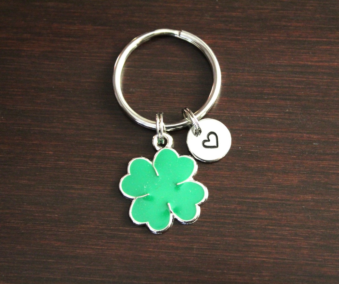 Green Four Leaf Clover Key Ring/ Keychain / Zipper Pull - Clover ...