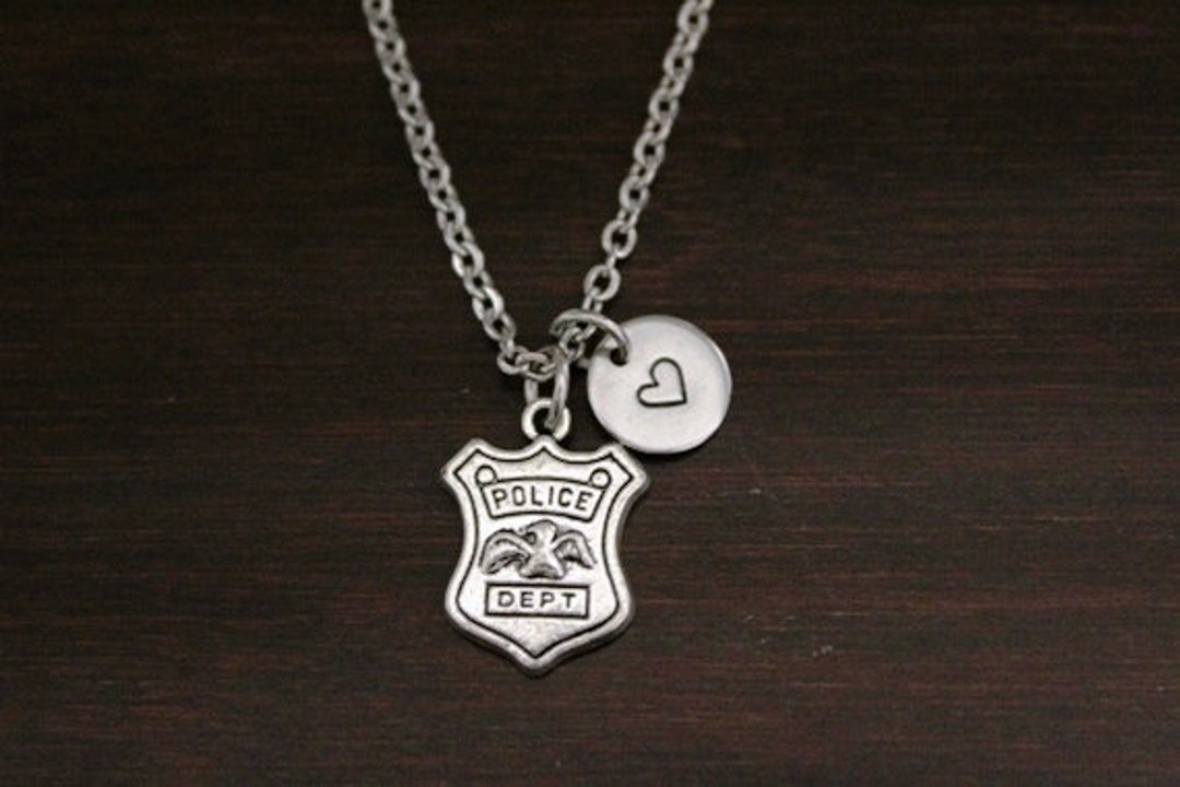 Police Shield Necklace - Police Jewelry - Police Necklace - Policeman ...