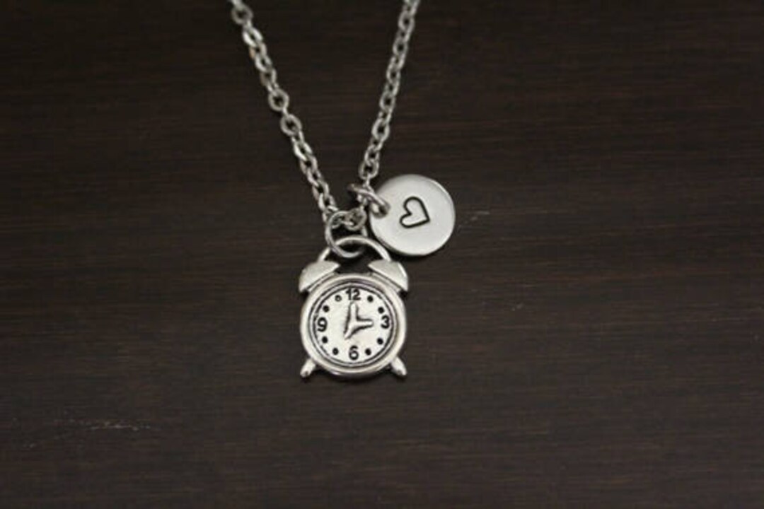 Clock Necklace - Clock Charm Gift - Clock Lover - Clock Jewelry - Clock ...