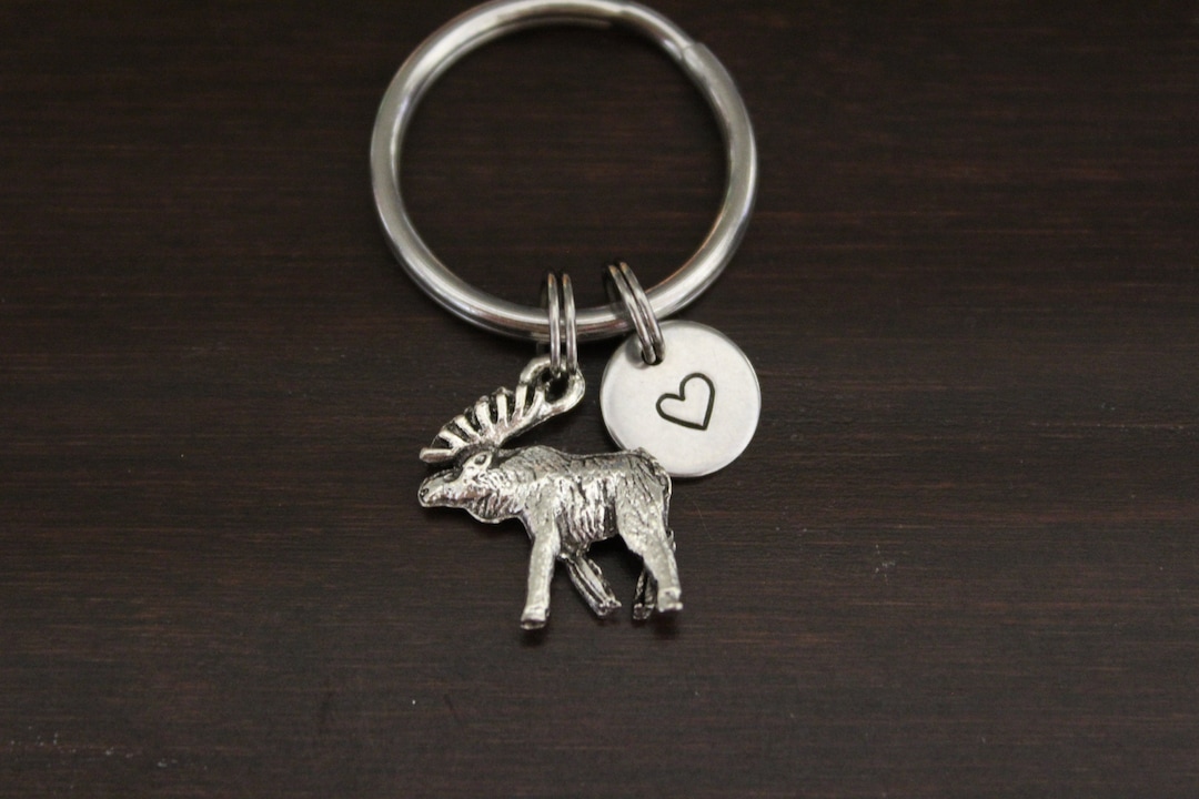 Moose Key Ring/ Keychain / Zipper Pull - Moose Charm - Moose Keychain ...