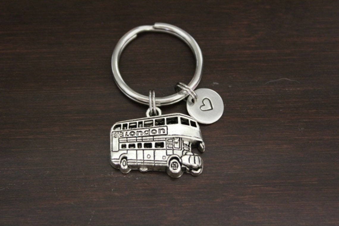 London Double Decker Bus Key Ring/ Keychain / Zipper Pull | Etsy