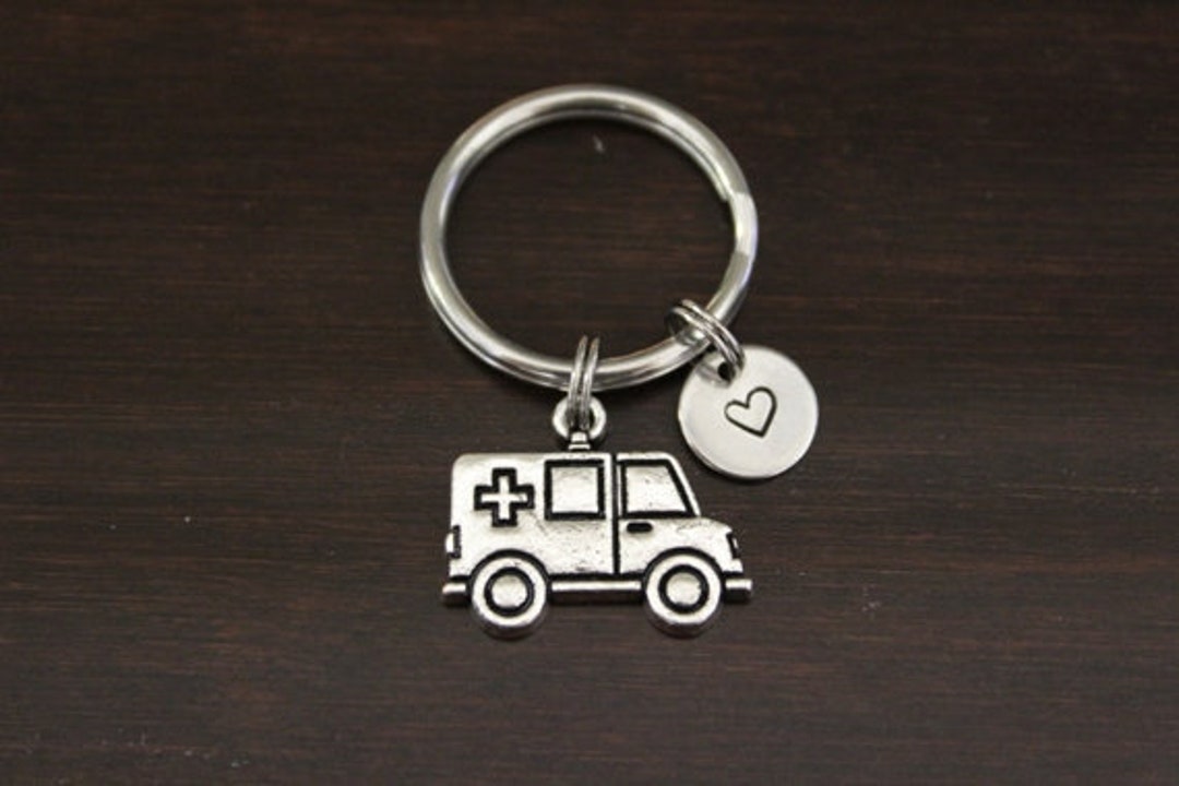 Ambulance Key Ring/ Keychain / Zipper Pull - EMT - Emergency Worker ...