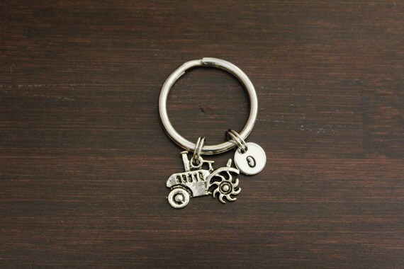 Tractor Key Ring/ Keychain / Zipper Pull Farmer Keychain | Etsy