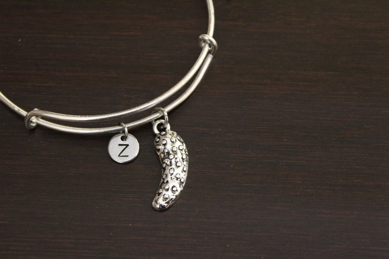 Pickle Bangle Bracelet - Pickle Jewelry - Pickle Lover - Pickle Charm ...