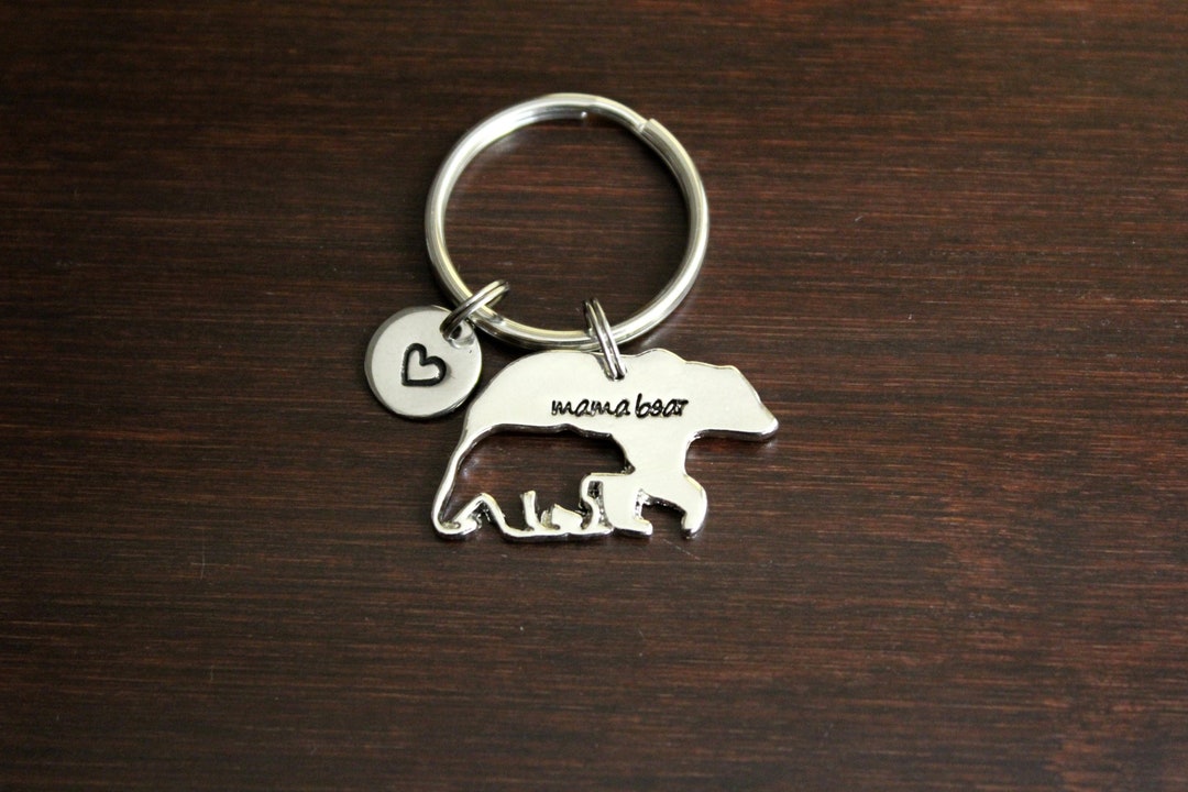 Mama Bear Cut Out Baby Key Ring/ Keychain / Zipper Pull - Mom Gift ...