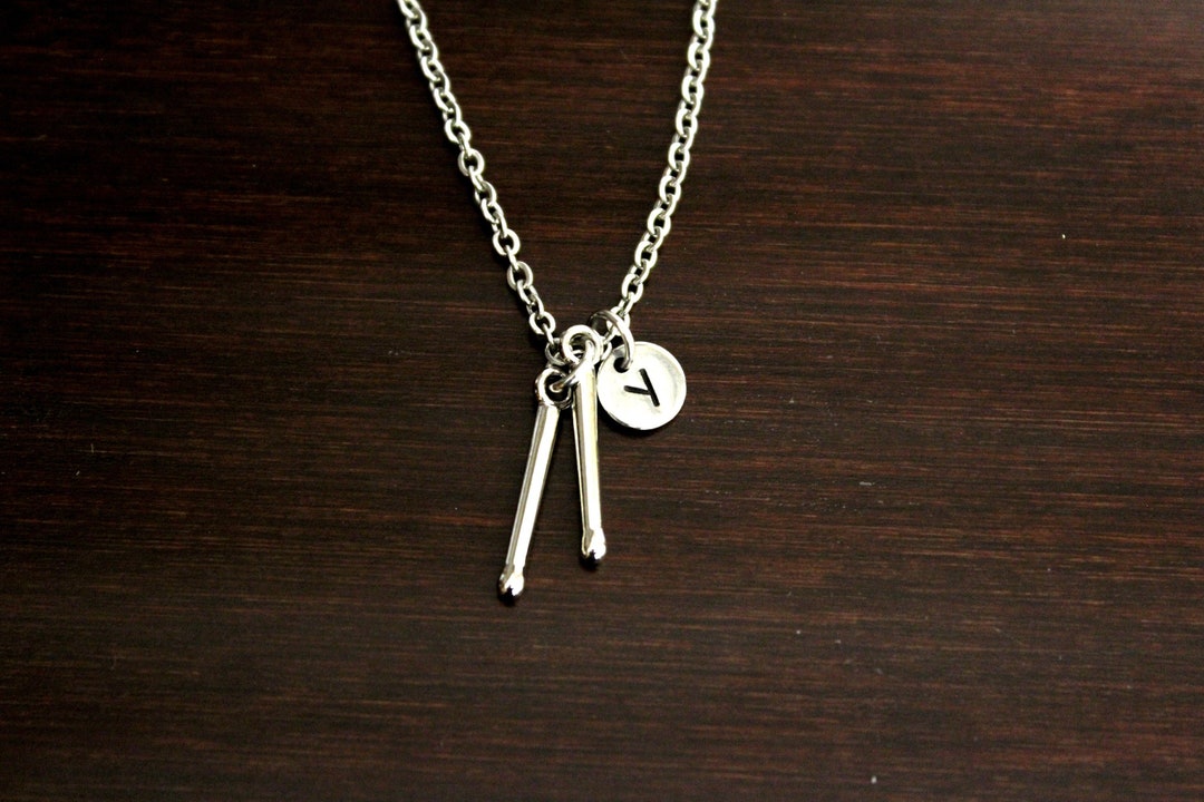 Drum Sticks Necklace - Drum Jewelry - Drum Lover - Drummer Gift - Music ...