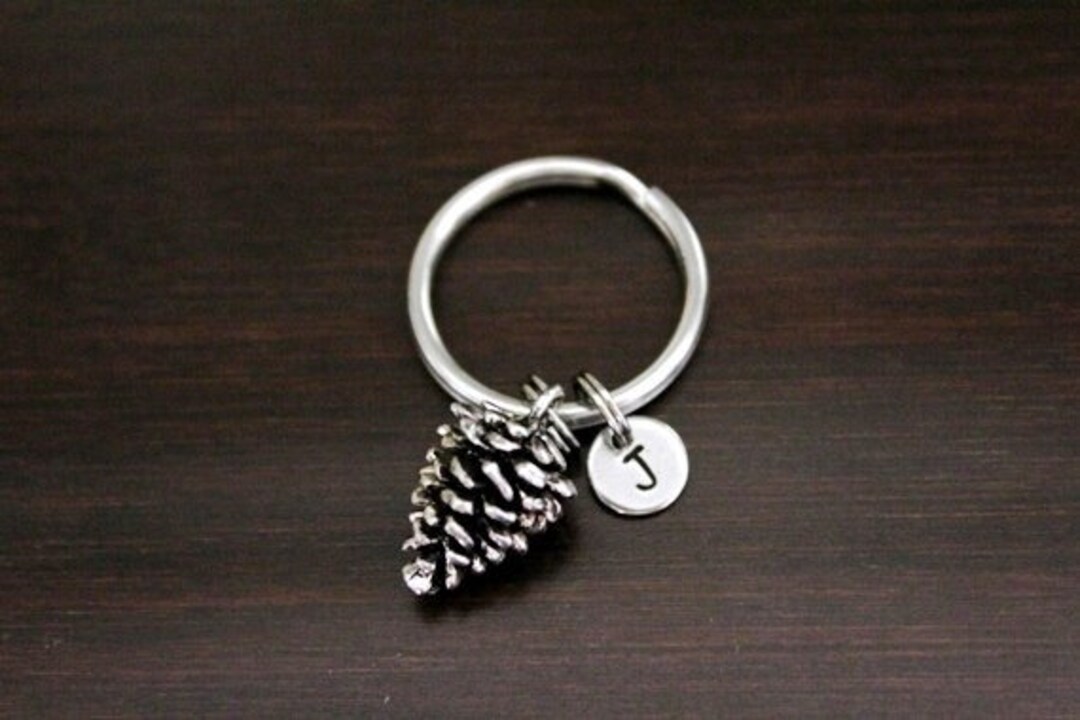Pinecone Tree Key Ring/ Keychain / Zipper Pull - Pine Cone Keychain ...