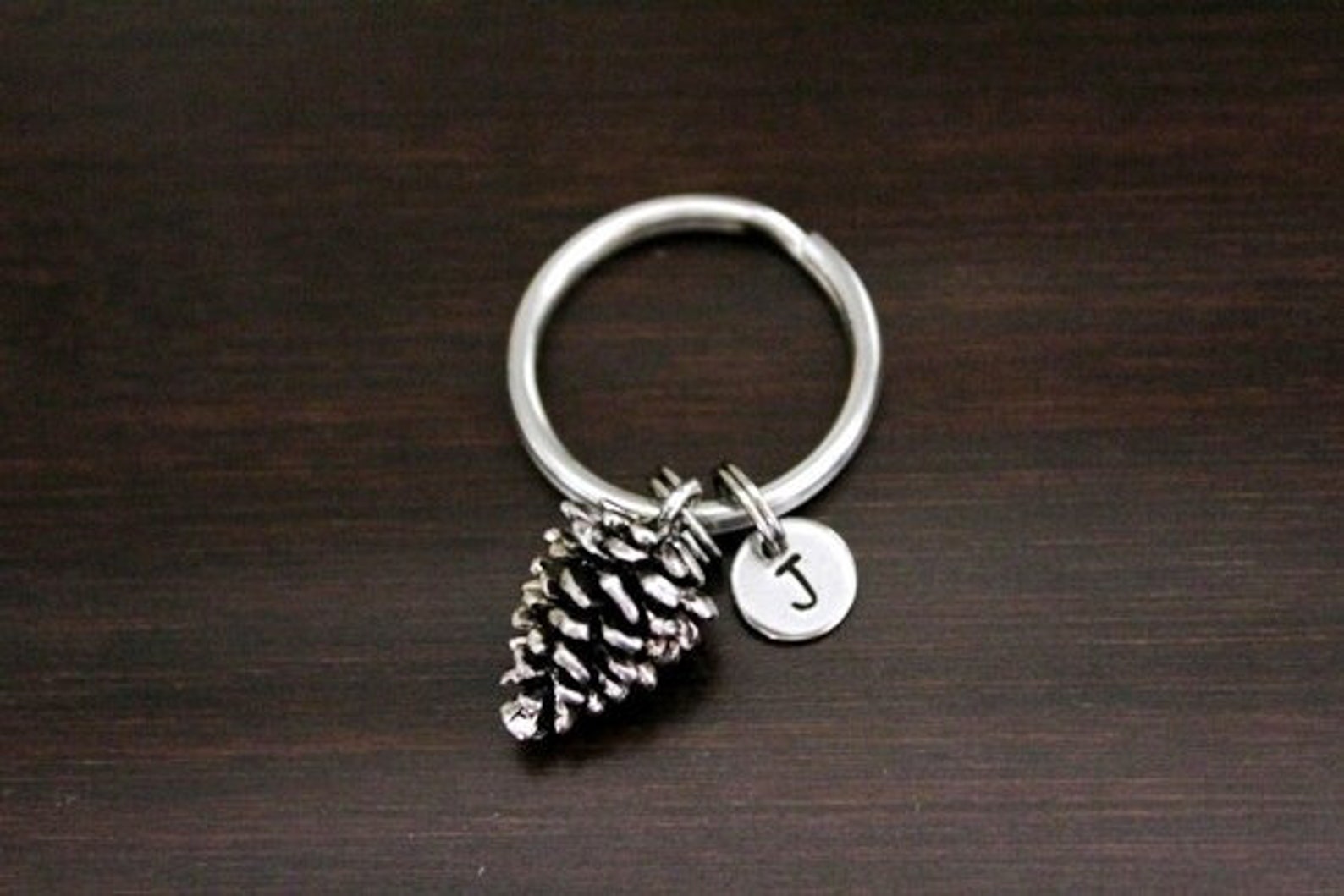 Pinecone Tree Key Ring/ Keychain / Zipper Pull - Pine Cone Keychain ...