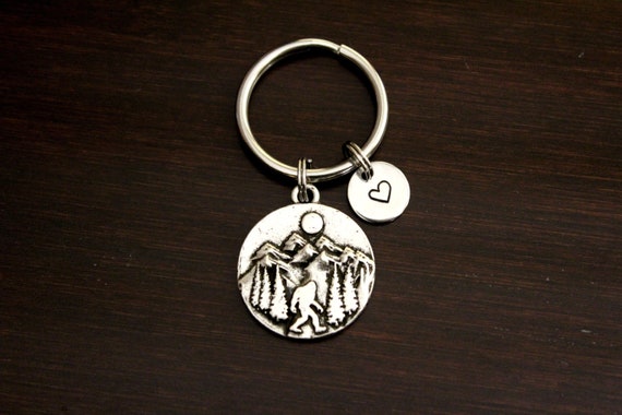 Sasquatch Forest Mountains Key Ring/keychain/zipper - Etsy