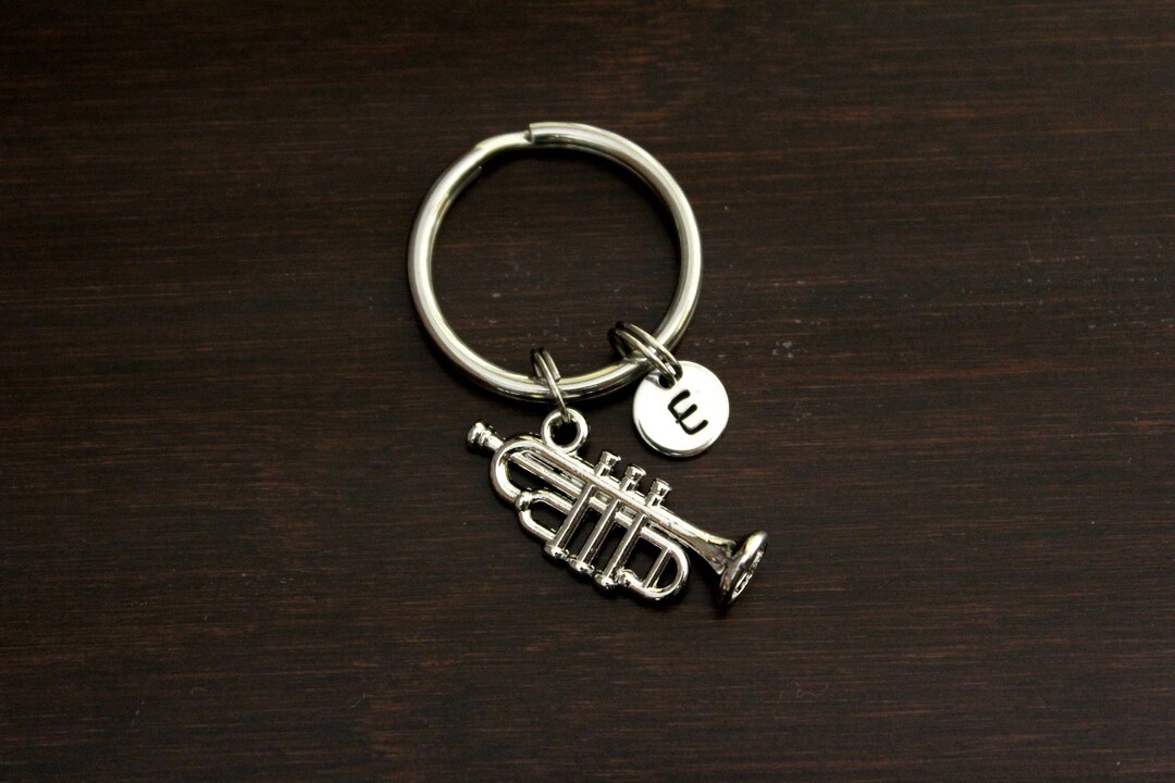 Trumpet Key Ring/ Keychain / Zipper Pull - Trumpet Keychain - Trumpet ...