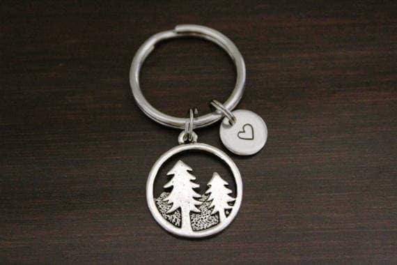 Pine Tree Key Ring/ Keychain / Zipper Pull Tree Keychain - Etsy
