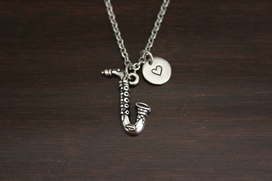 Saxophone Necklace - Saxophone Jewelry - Saxophone Gift - Music Teacher ...