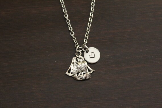 Pirate Ship Necklace Pirate Ship Jewelry Pirate Charm Gift | Etsy