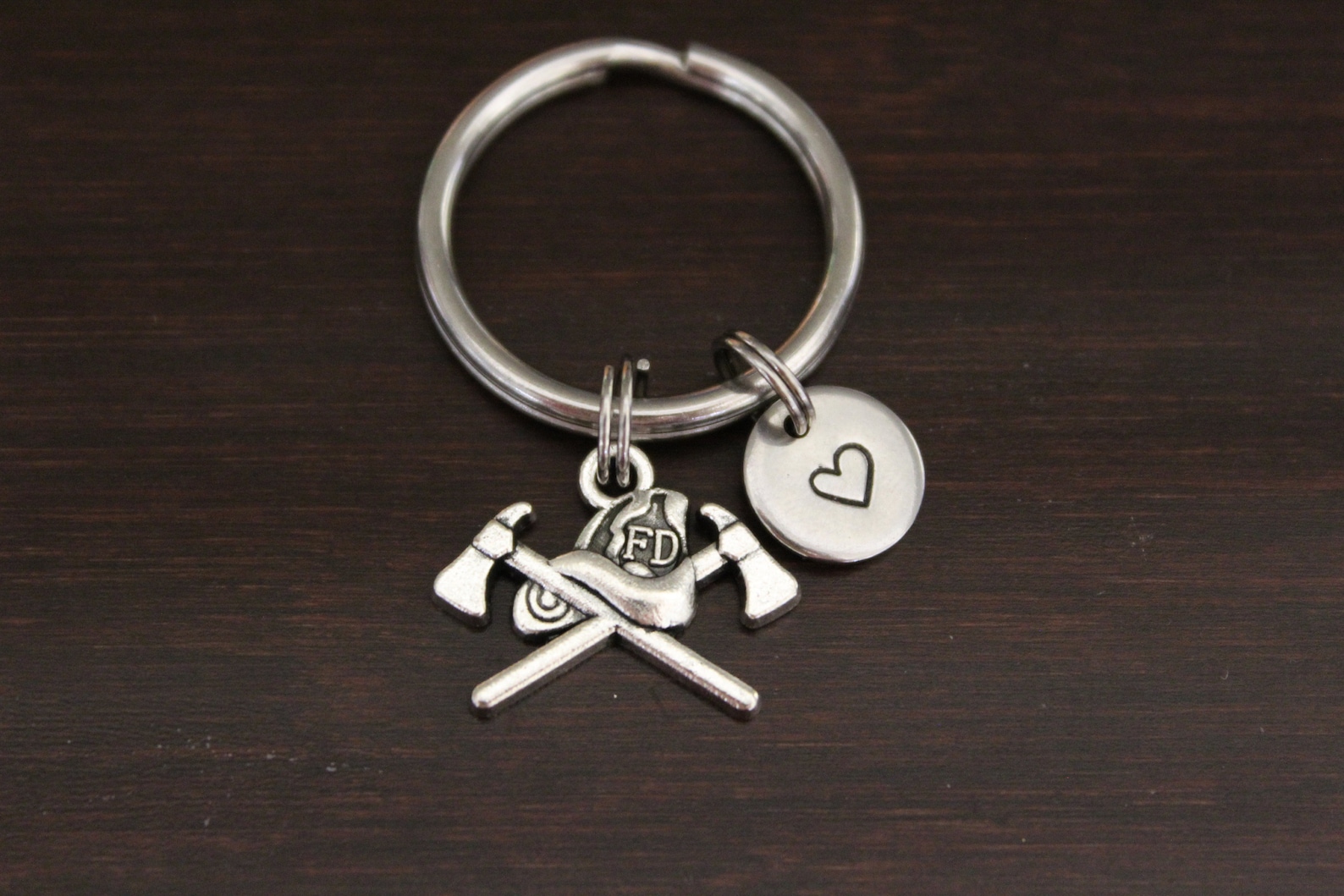 Fireman Hat Ax Key Ring/ Keychain / Zipper Pull Fire Dept | Etsy