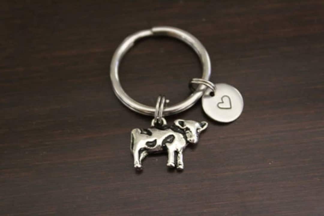 Cow Key Ring/ Keychain / Zipper Pull Small - Cow Gift - Cow Lover - Cow ...