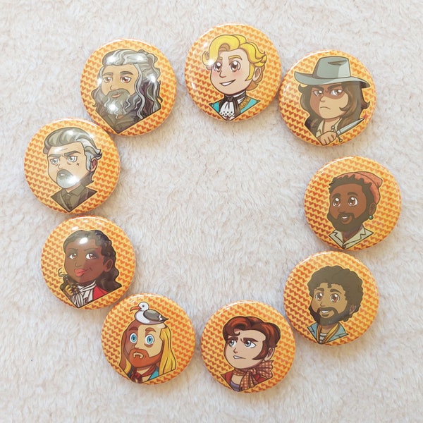 Character Buttons - Etsy