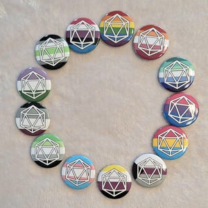 Roll With Pride D20 1.5in Pin - Etsy