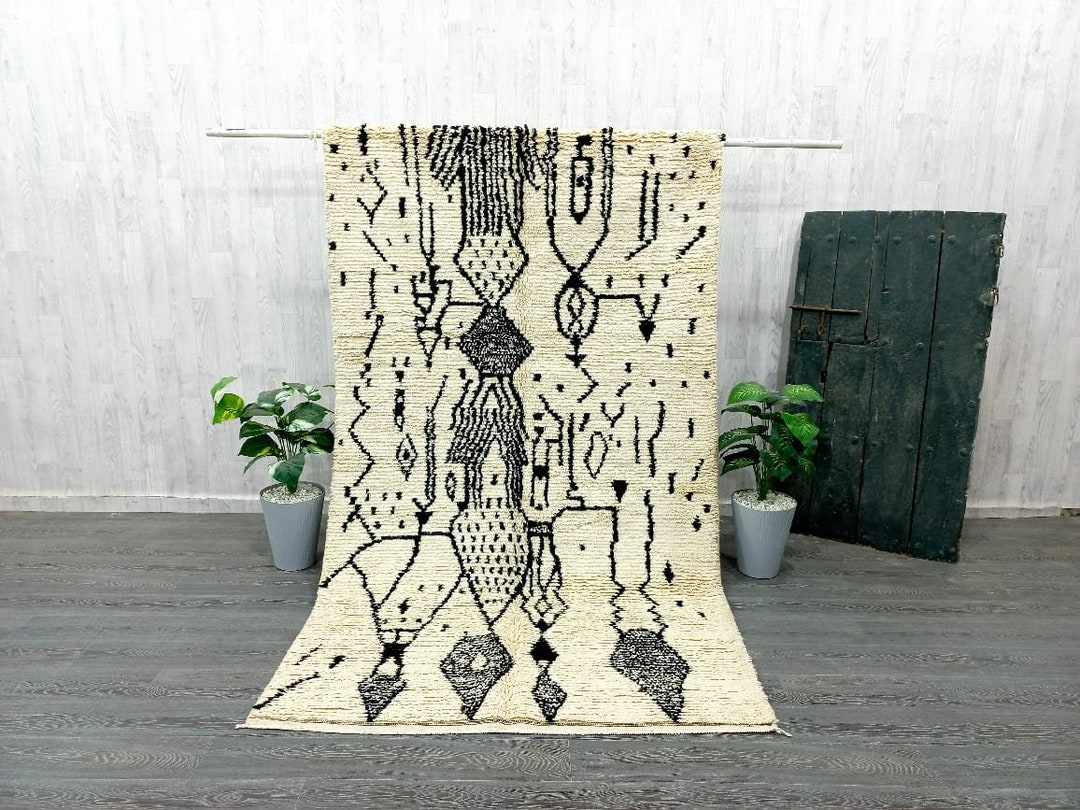 Amazing Moroccan Rug, Azilal Rug, Tribal Rug, Authentic Moroccan Wool ...