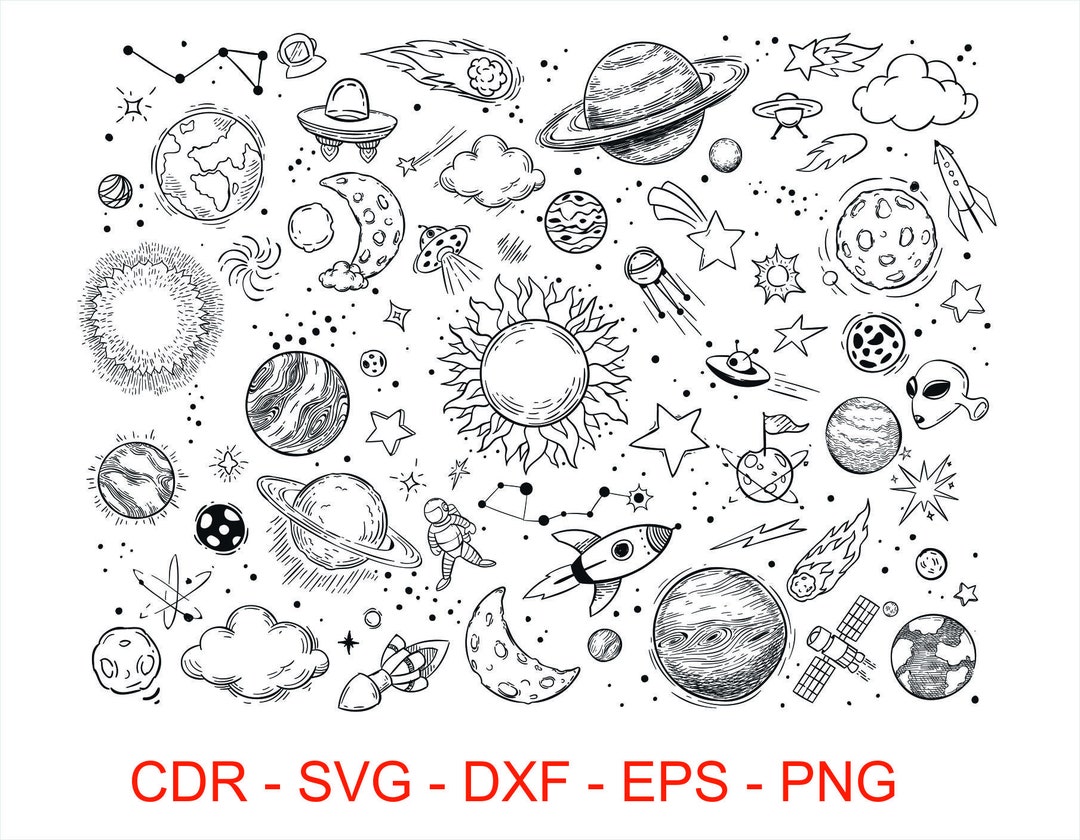 Space SVG, Space, Outer Space SVG, Planets SVG, Planet Vector, Stars ...