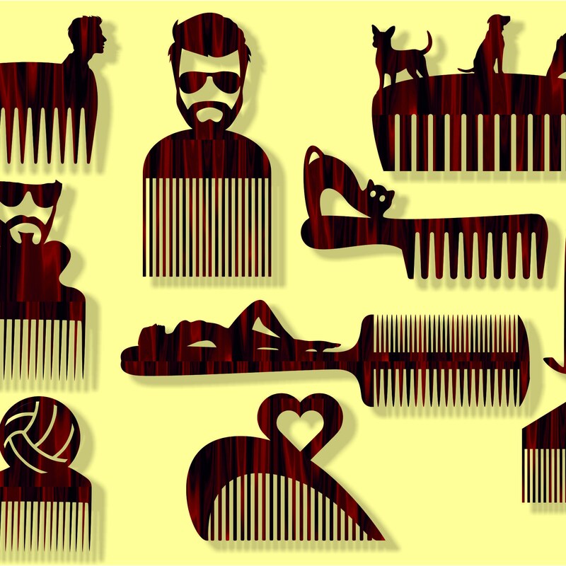 Beard Comb Svg Files - Etsy