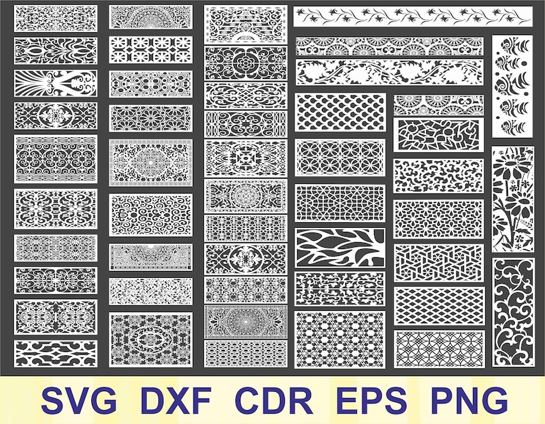 Decorative Panel SVG for Cricut, Silhouette Files, Laser Cut Vector ...