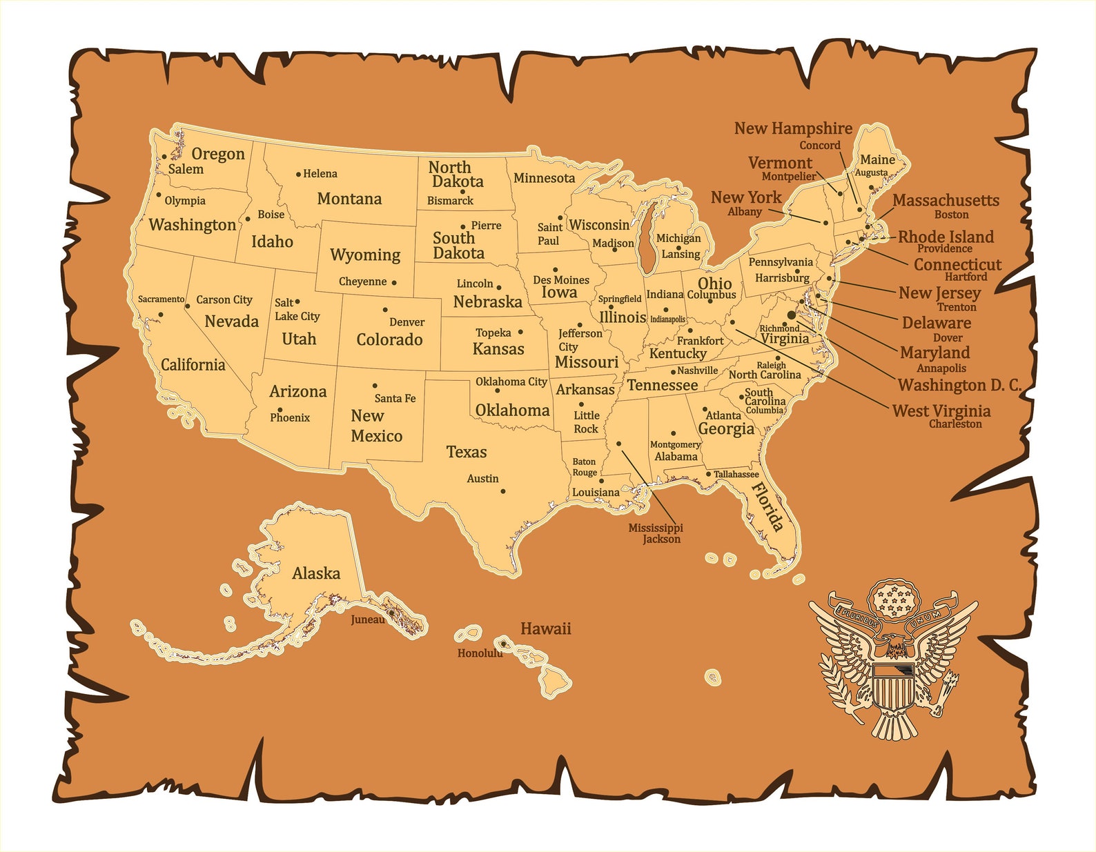 USA Map Vector, US Map, Usa Map Png, Vintage Map Png, Old Map, Us Map ...