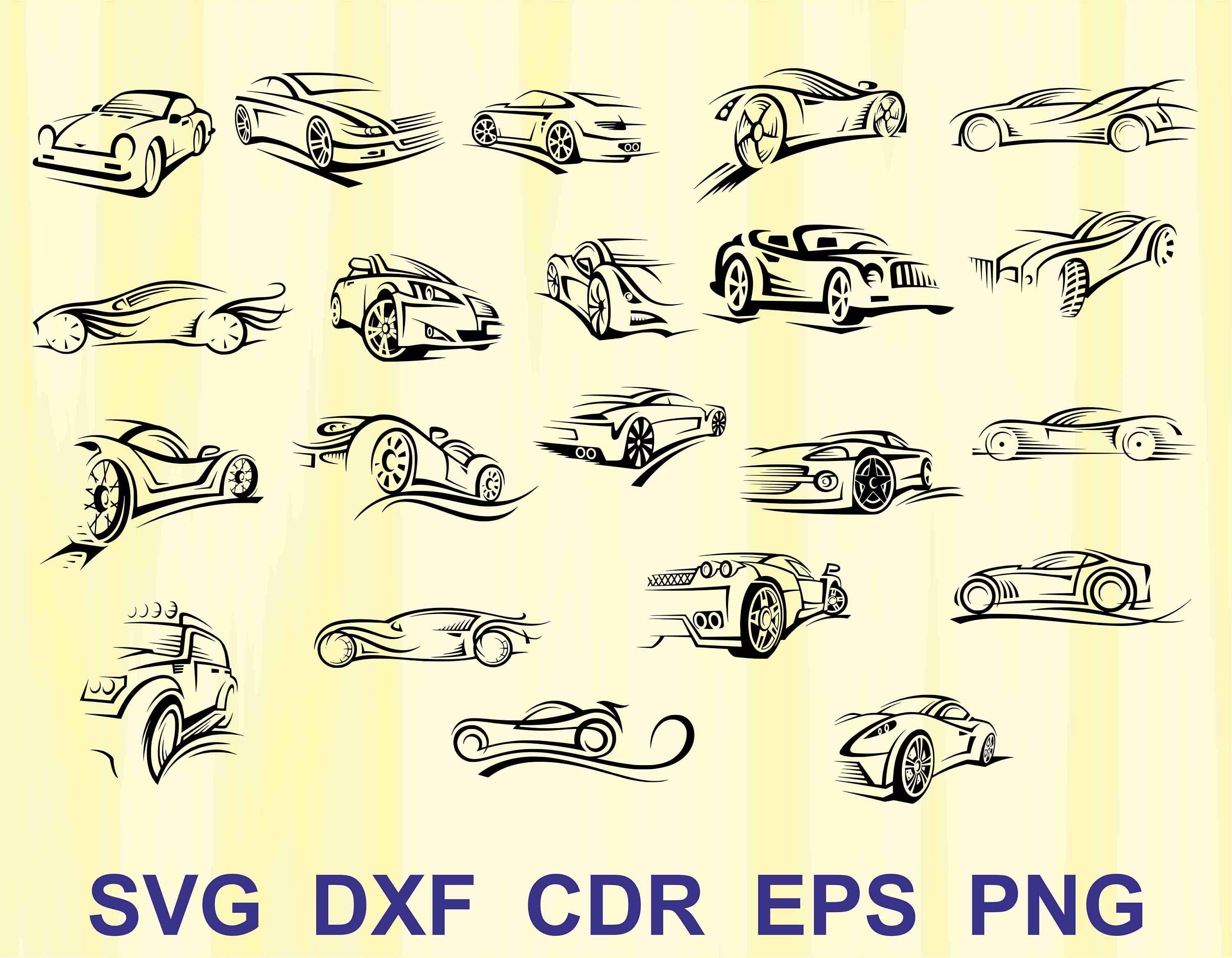 Race Car Silhouette Vector