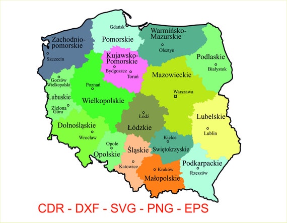 Mapa Polski Mapy Do Wpinania Polski, Reginów, Państw, Europy