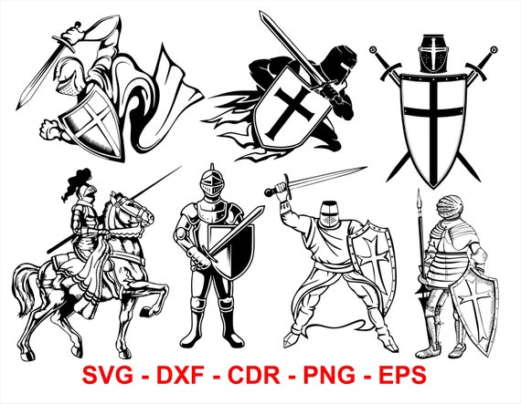 Knight Bundle Svg Knight Tattoo Knight Clip Art Knight Svg - Etsy