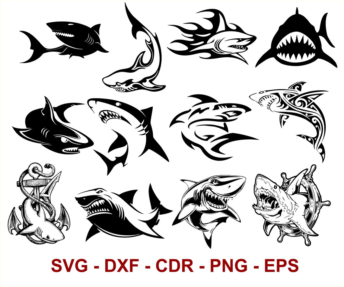 Shark SVG Shark Logo Shark Png Shark Svg Shark Vector - Etsy