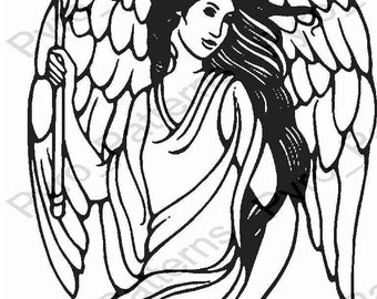 Pyrography Wood burning Angel Pattern Printable Stencil | Etsy