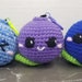Crochet Blueberry Keychain Stuffies, Amigurumi Blueberry Stress Ball ...