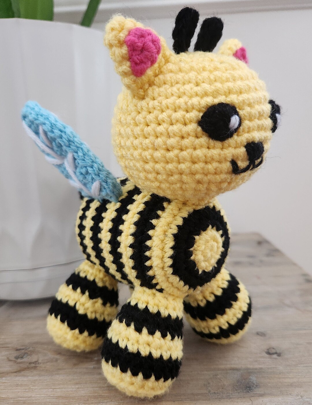 Kitty Bee Easy & Fun Crochet Pattern, Amigurumi Bumblecat, Kawaii Cat ...