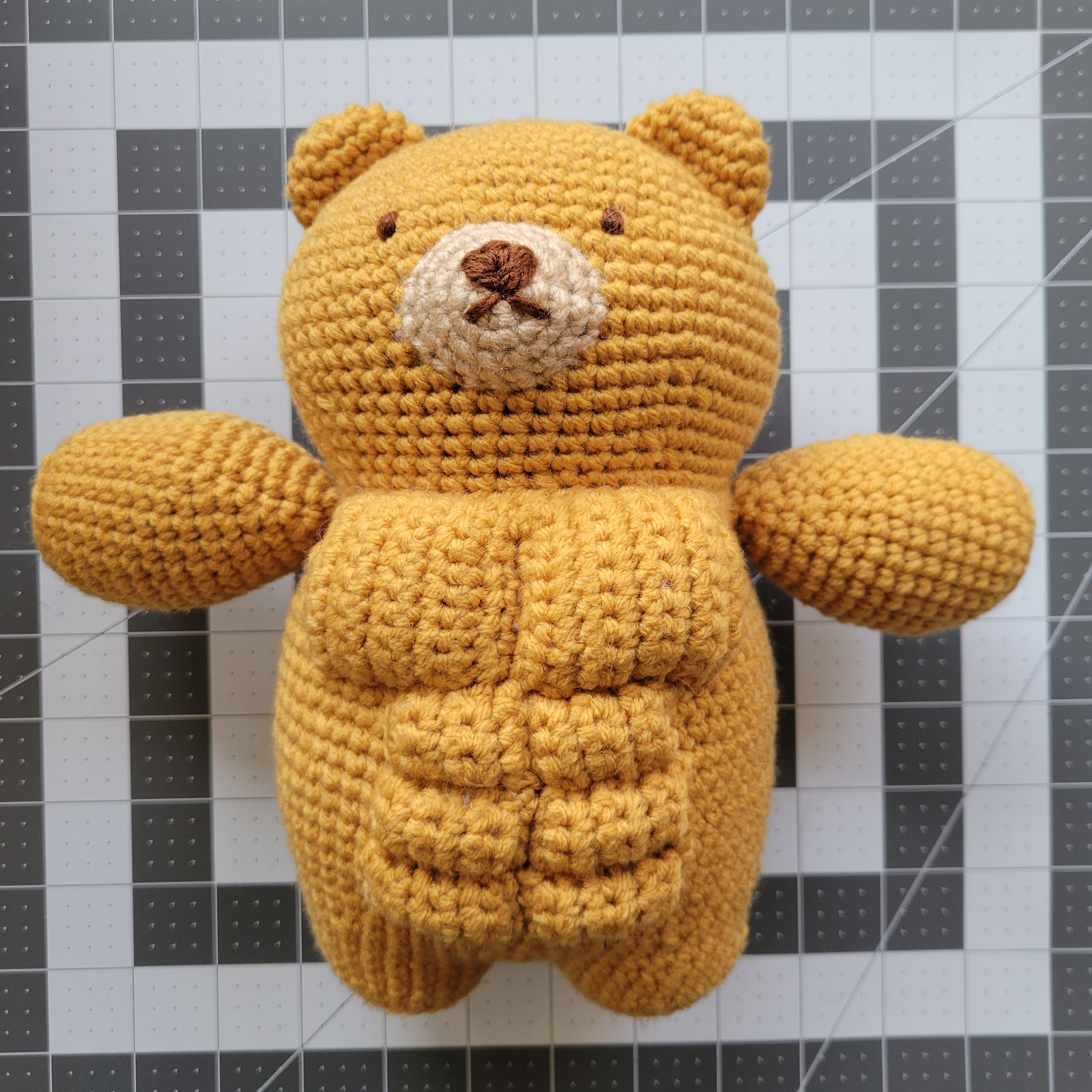 Buff Teddy Bear Crochet Pattern, Easy & Fun Instructions for Beginners ...
