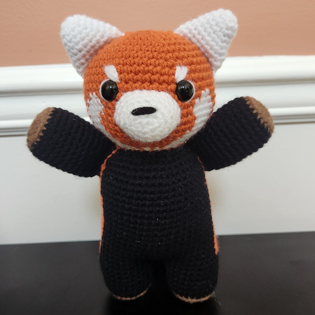 Amigurumi Red Panda Crochet Pattern, Beginner Tutorial Picture Instructions, Stuffed Animal Toy ...