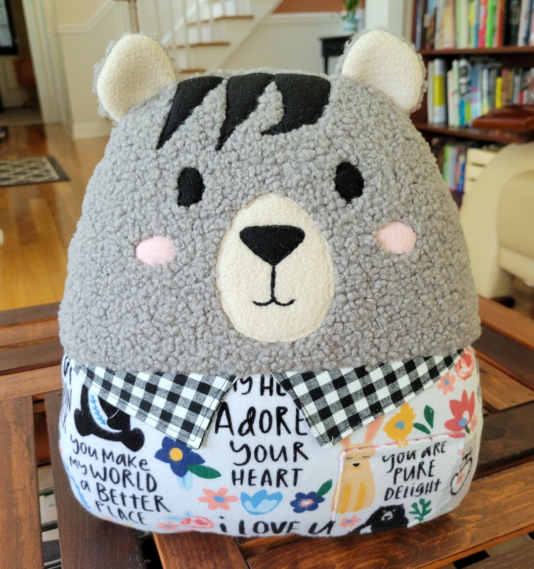 16-inch Plush Bear Friend, Huggable Soft Pajama Bear, Handmade Teddy ...