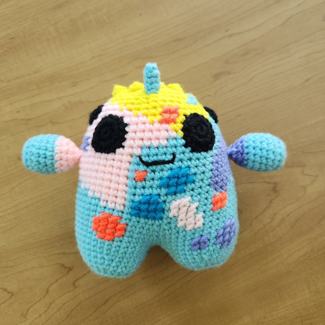 Cuddly Splatter Monster Crochet Pattern, Unique Crocheted Monster ...